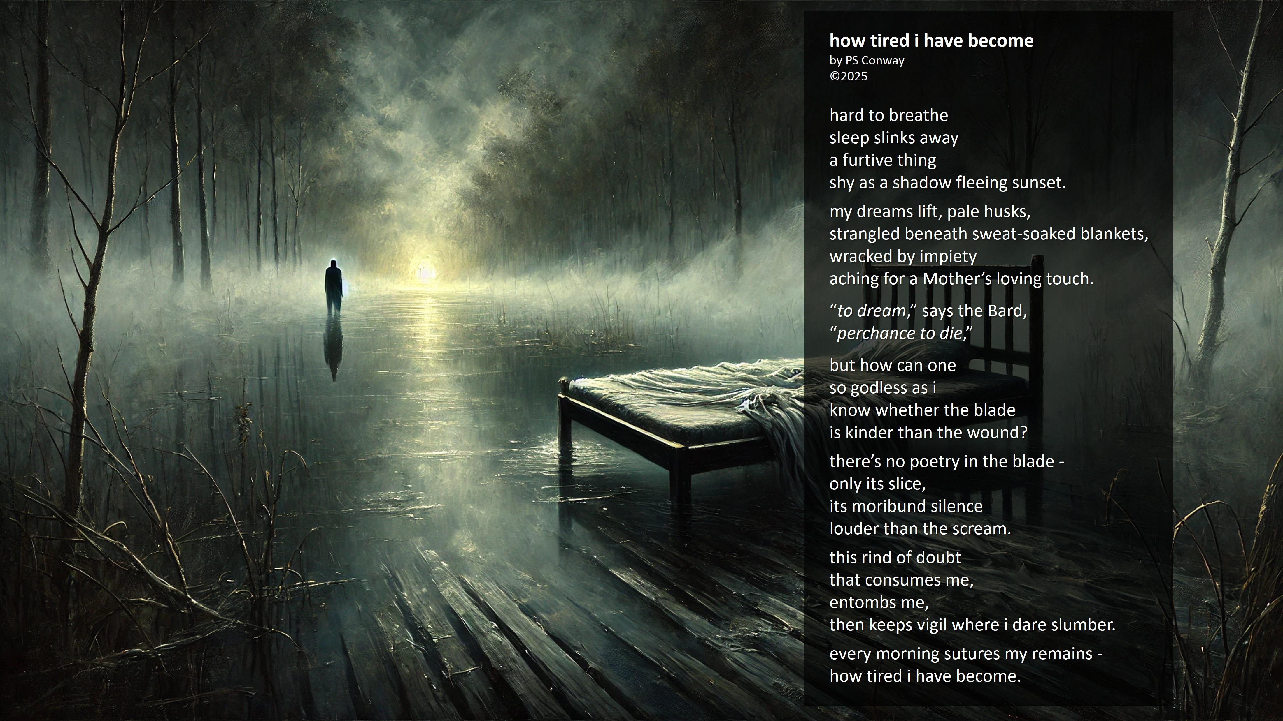 how tired i have become – Poetry by PS Conway